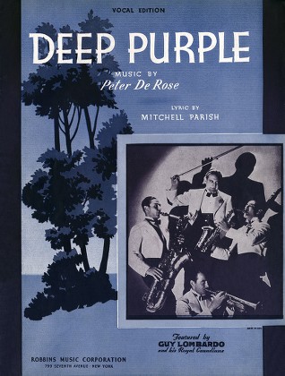 Deep Purple Sheet Music Song By Editorial Stock Photo - Stock Image ...
