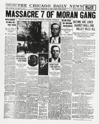 St Valentines Day Massacre Chicago Daily Editorial Stock Photo - Stock ...