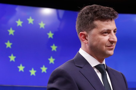 Ukrainian President Volodymyr Zelensky L Welcomed Editorial Stock Photo ...