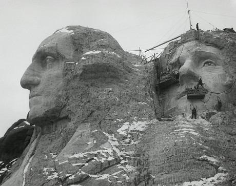 Work Continues Mt Rushmore Winter Ca Editorial Stock Photo - Stock ...