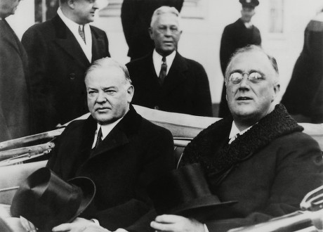 Presidents Franklin D Roosevelt Hoover Riding Editorial Stock Photo ...