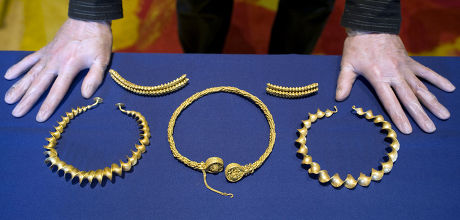 Four Gold Iron Age Neck Ornaments Editorial Stock Photo - Stock Image ...