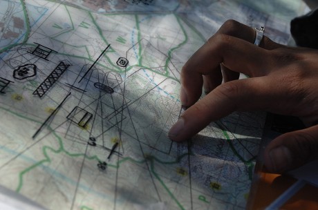 Military Map Reading Skills Demonstrated By Editorial Stock Photo ...