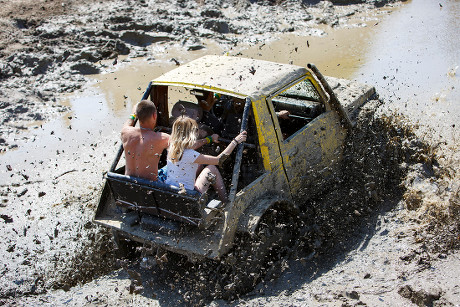 Extreme cross-country car racing in Hungary, Somogybabod - 08 Jun 2019 ...