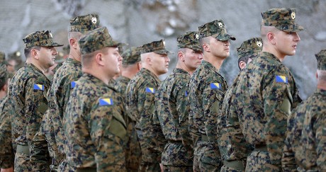 Bosnian Soldiers During Ceremony Before Departing Editorial Stock Photo ...