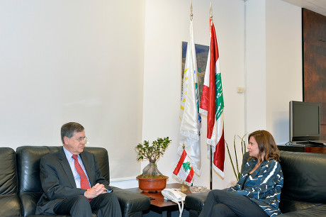 Lebanese Energy Minister Nada Boustani R Editorial Stock Photo - Stock ...