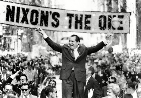 Richard Nixon Delivering His V Victory Editorial Stock Photo - Stock ...