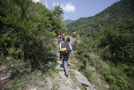 Indian Children Return Home School Walk Editorial Stock Photo - Stock ...