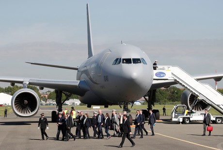 French President Emmanuel Macron 2l Walks Editorial Stock Photo - Stock ...