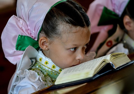 Sorbs Girl Her Traditional Costume Attends Editorial Stock Photo ...