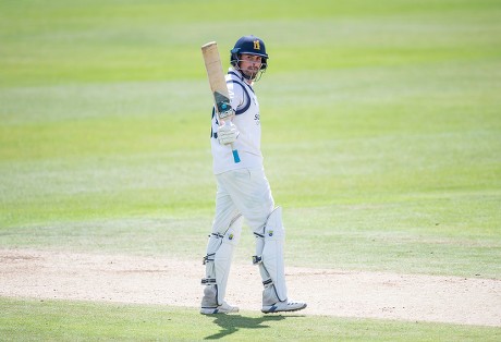 Warwickshires Will Rhodes Celebrates His Halfcentury Editorial Stock ...