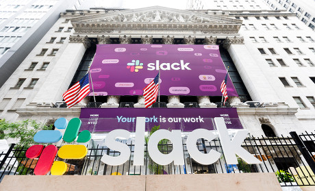Slack IPO at New York Stock Exchange, USA - 20 Jun 2019 Stock Pictures ...
