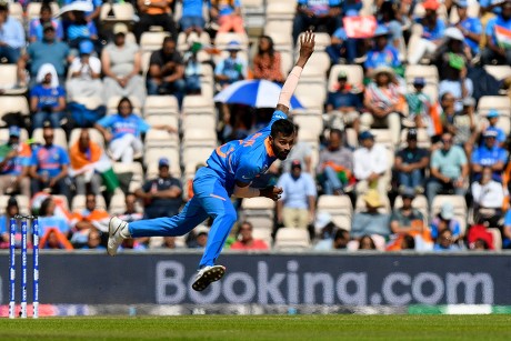 Hardik Pandya India Bowling During Icc Editorial Stock Photo - Stock ...