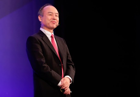 Softbank Founder Masayoshi Son Speaks During Editorial Stock Photo ...