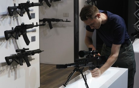 Visitor Examines Kalashnikov Large Caliber Sniper Editorial Stock Photo ...