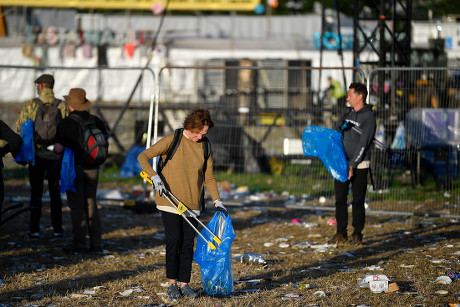 Cleaners Clear Away Rubbish After Final Editorial Stock Photo - Stock ...