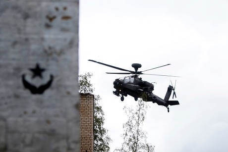 British Apache Helicopter Action During Britishled Editorial Stock ...