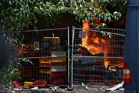 Plastic Containers On Fire Asian Shopping Editorial Stock Photo - Stock ...