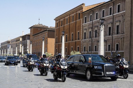 Motorcade Russian President Vladimir Putin Passes Editorial Stock Photo ...