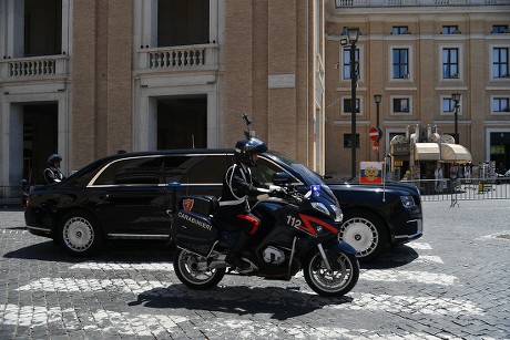 Motorcade Russian President Vladimir Putin Passes Editorial Stock Photo ...