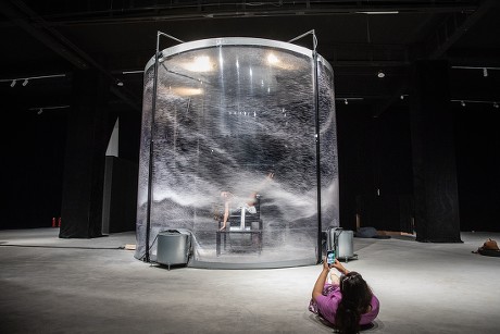 Visitor Poses Photos Inside Artwork Installation Editorial Stock Photo ...