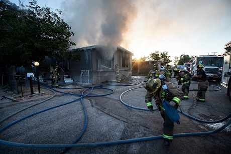 Firefighters Put Out Electrical Fire According Editorial Stock Photo ...