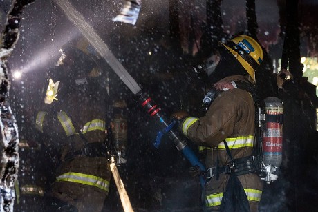 Firefighters Put Out Electrical Fire According Editorial Stock Photo ...