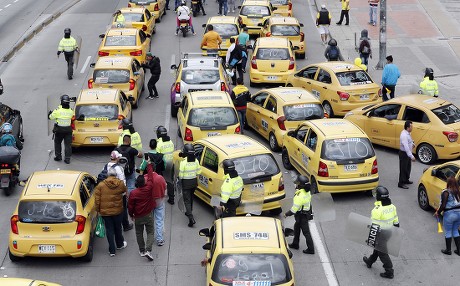 Police Scene Taxi Drivers Protest During Editorial Stock Photo - Stock ...