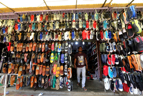 Indian Vendor Waits Customers Shoe Shop Editorial Stock Photo - Stock ...
