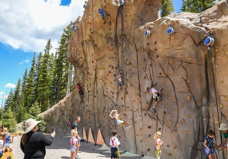 Rock Climbing Wall Elk Camp Lost Editorial Stock Photo - Stock Image ...