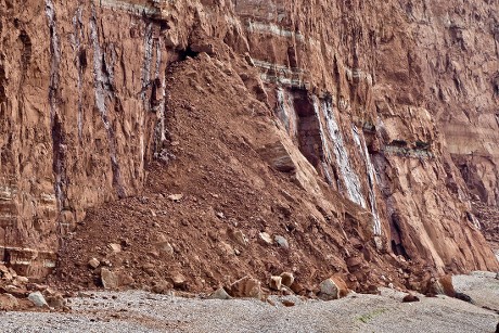 Fresh Rockfall Ham Cliff Seaton Devon Editorial Stock Photo - Stock ...