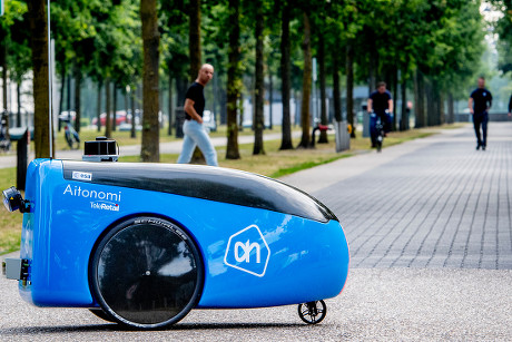 Albert Heijn Grocery Delivery Robot High Editorial Stock Photo - Stock ...