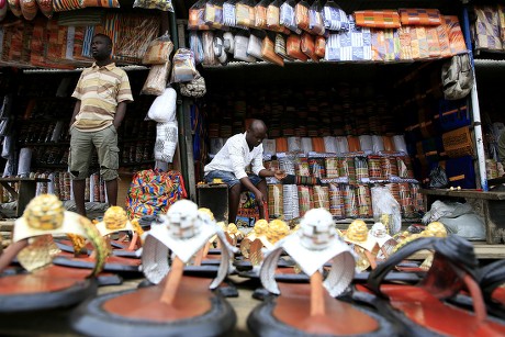 Man Sells Traditional Ivorian Outfits Abidjan Editorial Stock Photo ...