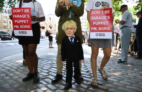 Anti Boris Johnson Demonstrators Protest Outside Editorial Stock Photo ...