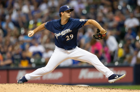 Milwaukee Brewers Relief Pitcher Burch Smith Editorial Stock Photo ...