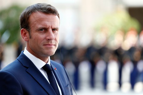 French President Emmanuel Macron Elysee Palace Editorial Stock Photo ...