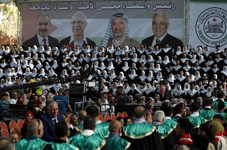 Palestinian Students Celebrate 45th Graduation Ceremony Editorial Stock ...