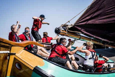 Crew Members Onboard Vessel During First Editorial Stock Photo - Stock ...