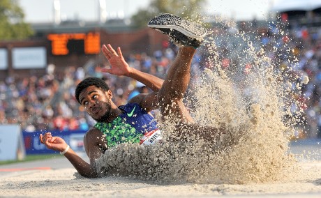 Keandre Bates Competes Mens Triple Jump Editorial Stock Photo - Stock ...
