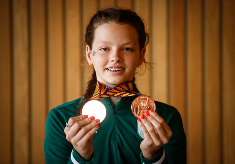 Swimmer Molly Mayne Her Bronze Medals Editorial Stock Photo - Stock ...