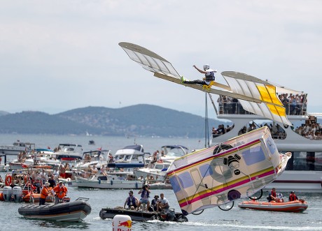 Competitor Falls Into Water His Homemade Editorial Stock Photo - Stock ...