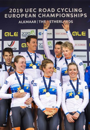 Members Dutch Team Celebrate On Podium Editorial Stock Photo - Stock ...