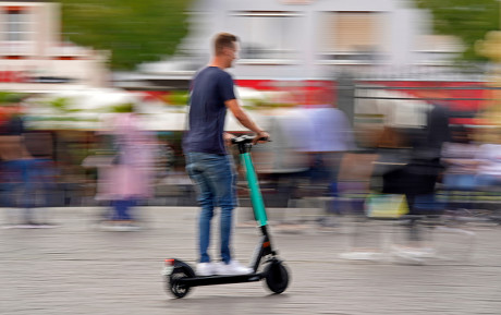 Rental e-scooters in Mannheim, Germany - 07 Aug 2019 Stock Pictures ...