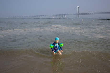 Young Chinese Boy Swims Sea Dalian Editorial Stock Photo - Stock Image ...