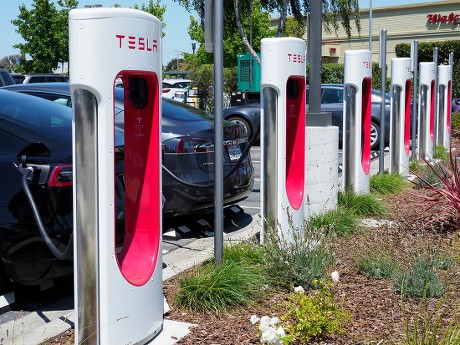 Tesla Charging Stations Alameda California Usa Editorial Stock Photo ...