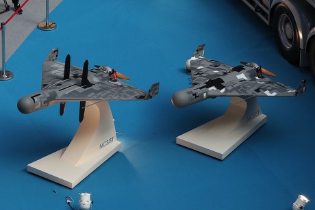 Antiradiation Drones Sit On Display During Editorial Stock Photo ...
