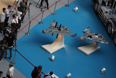 Antiradiation Drones Sit On Display During Editorial Stock Photo ...