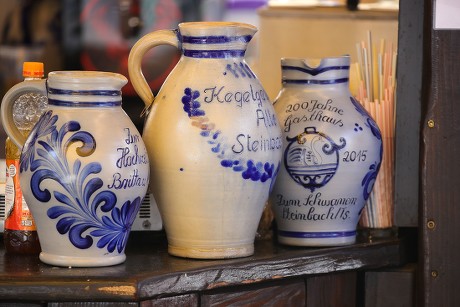 Traditional Bembel Bluegrey Earthenware Jug Which Editorial Stock Photo ...