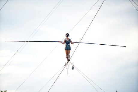 French Rope Walker Tatianamosio Bongonga Walks Editorial Stock Photo ...