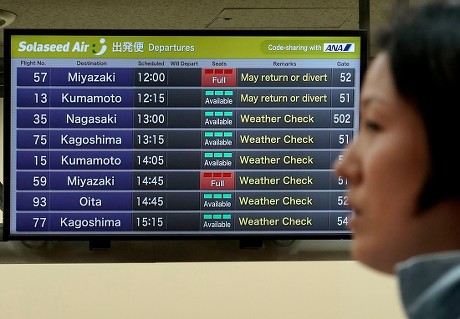 Passenger Walks Past Flight Information Showing Editorial Stock Photo ...
